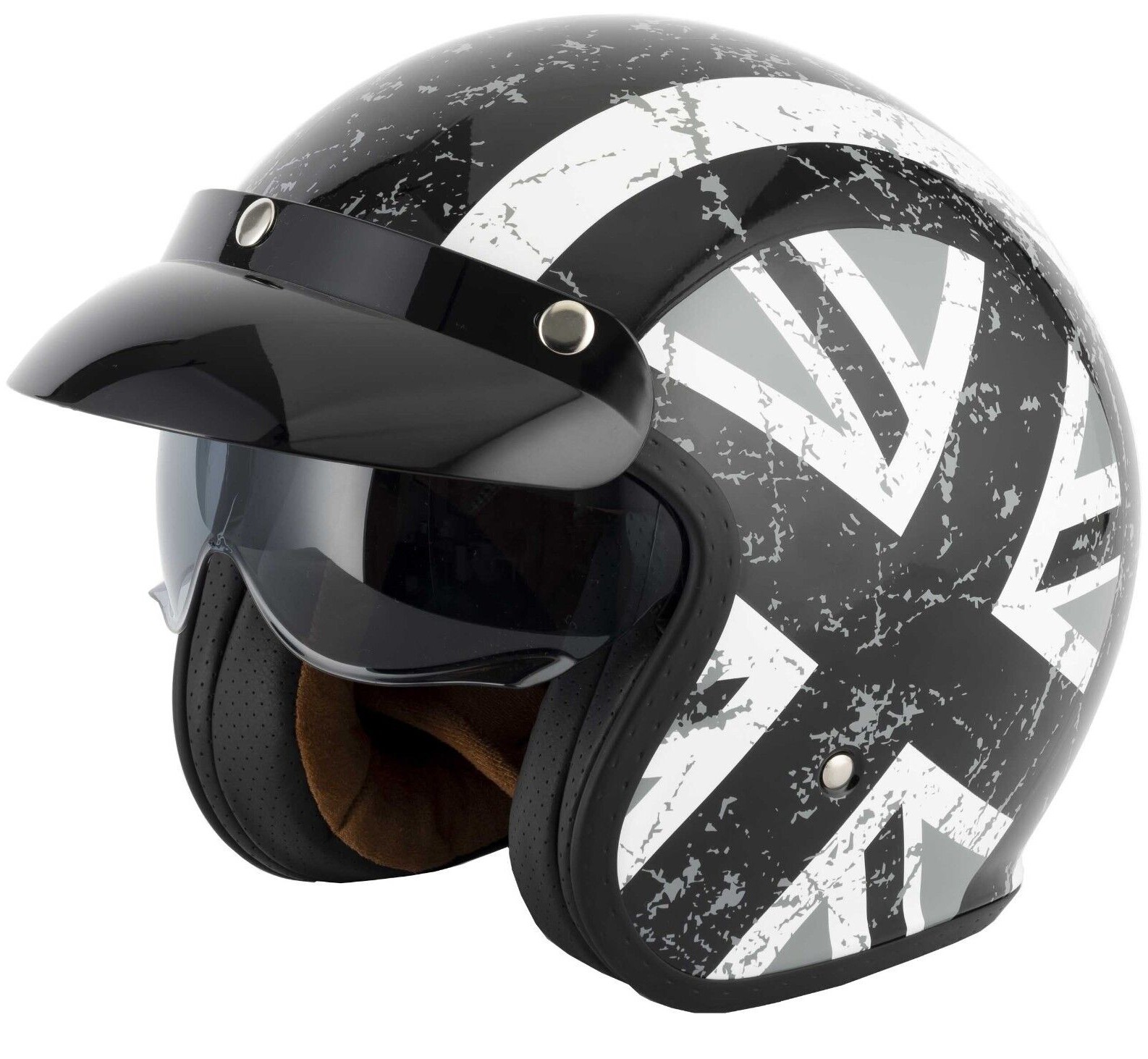 VCAN H589 SCOOTER MOD MOTORCYCLE OPEN FACE CRASH HELMET LAMBRETTA VESPA ...