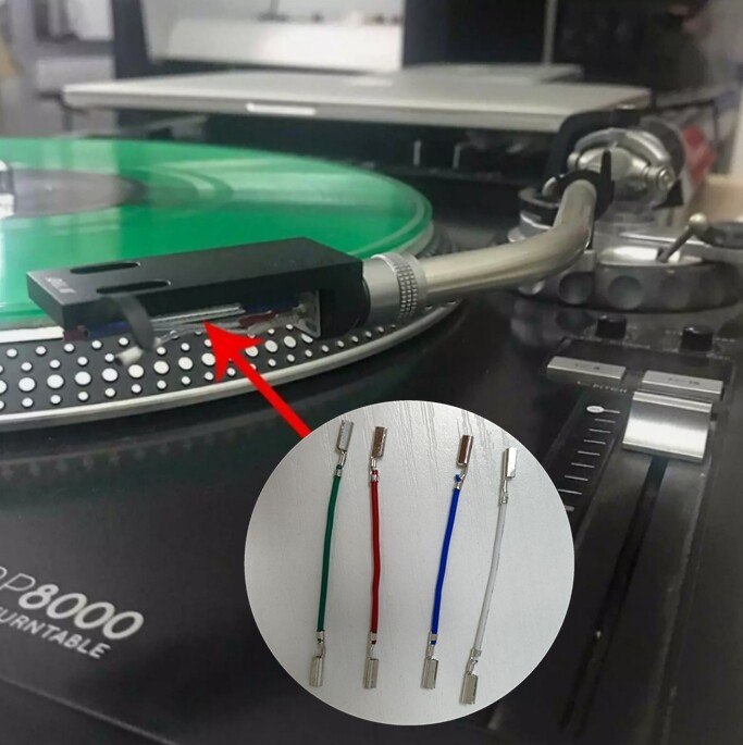 4pcs Turntable Headshell Cable Set 45mm Replacement Cartridge Wire for ...