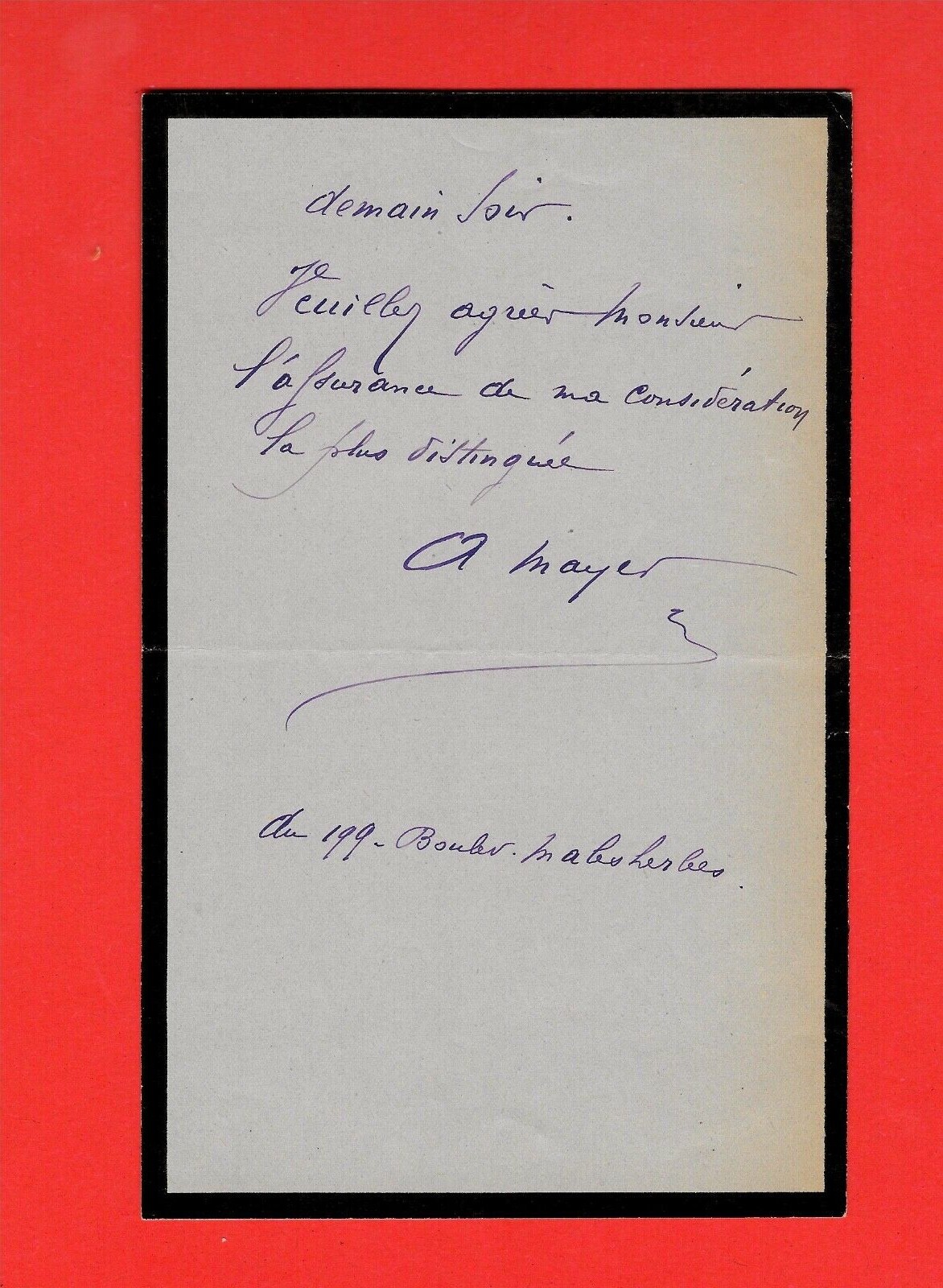 LQ43-L.A.S-AUGUSTE MAYER-ARTISTE PEINTRE-ILLUSTRATEUR-BREST-[EMILE LÉVY ...