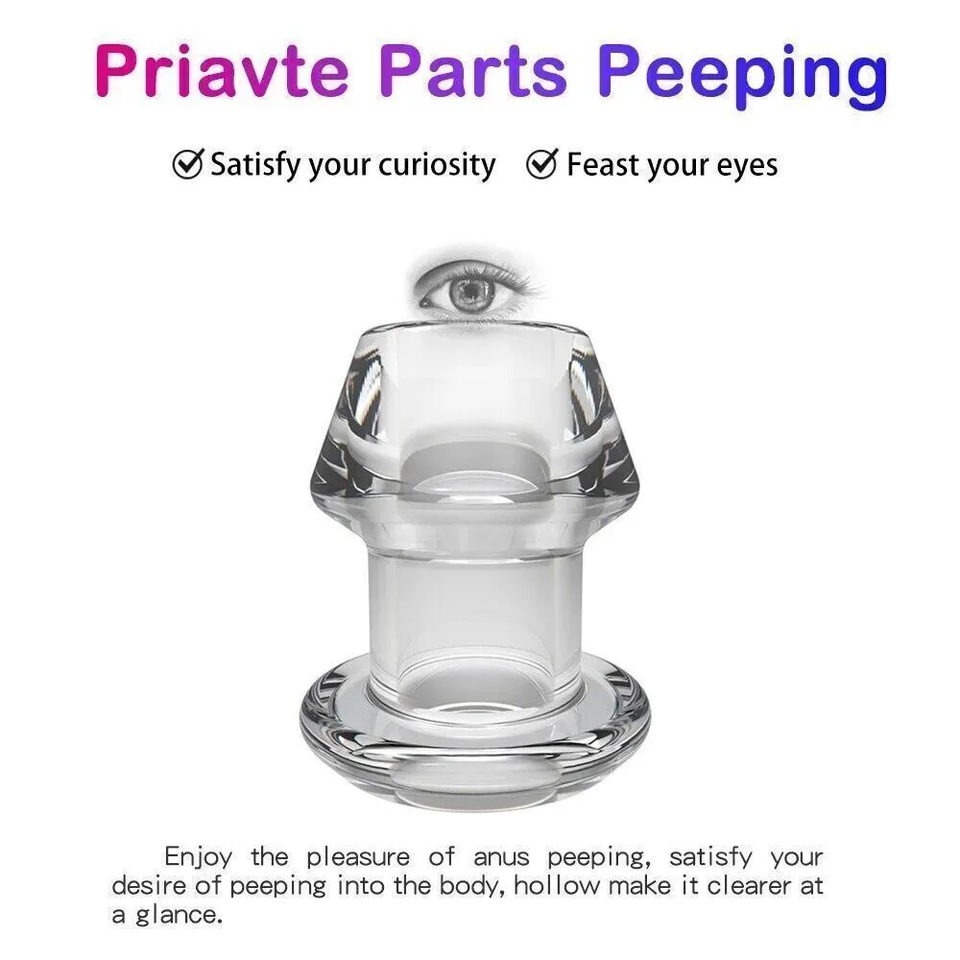 Hollow-Prostate-Anal-Butt-Plug-Massager-Large-Dildo-Tunnel Probe Sex ...