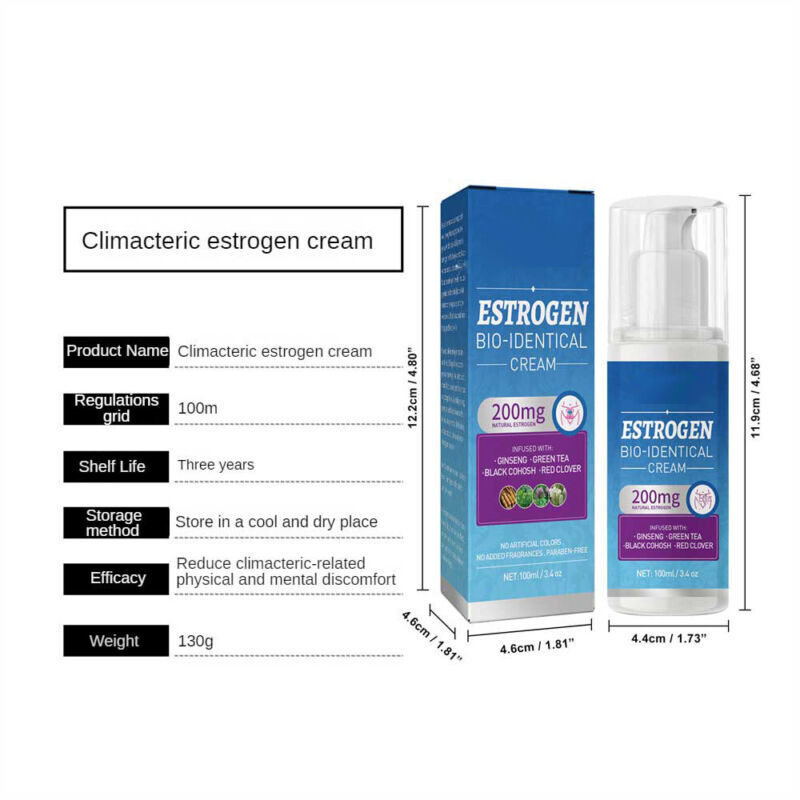 100ml New Estrogen Cream Natural Bio-identical Menopause Relief Balance ...
