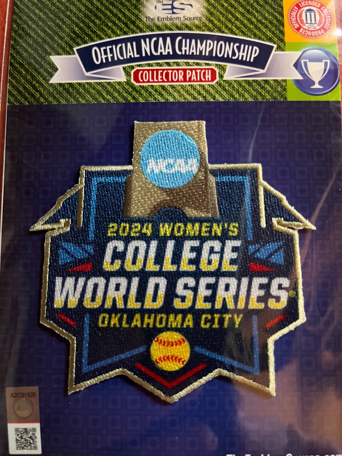 2024 NCAA WOMENS COLLEGE WORLD SERIES JERSEY PATCH CWS OKLAHOMA SOONERS ...