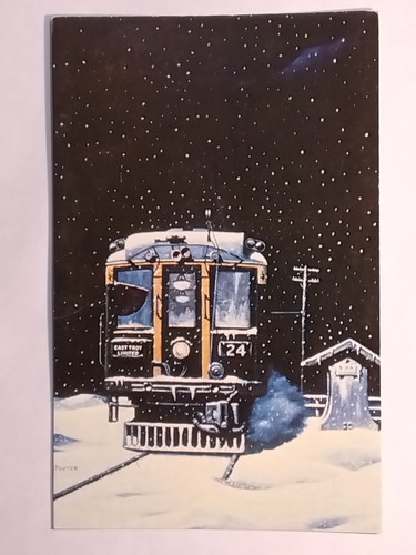 Milwaukee Interurban Late Winter Porter Art Postcard | eBay