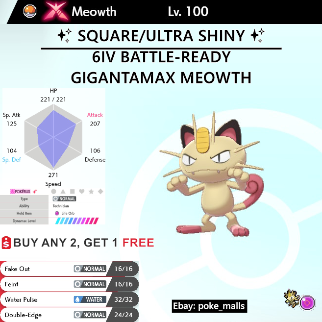 Gigantamax Meowth Transformation