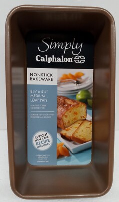 Simply Calphalon Nonstick Bakeware 8 1/2" x 4 1/2" Medium Loaf Pan ...