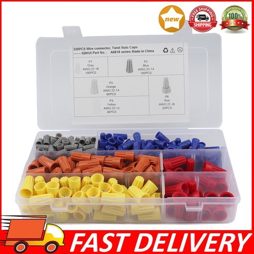 320pcs Assorted Electrical Wire Connectors Terminals Spring Insert ...