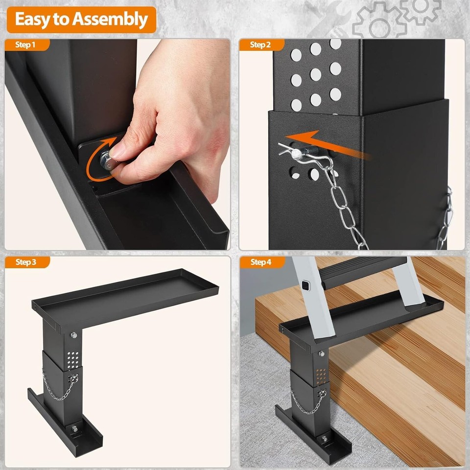 Ladder Extender Pro, Ladder Stabilizer High Strength, Ladder Leveler 13 ...