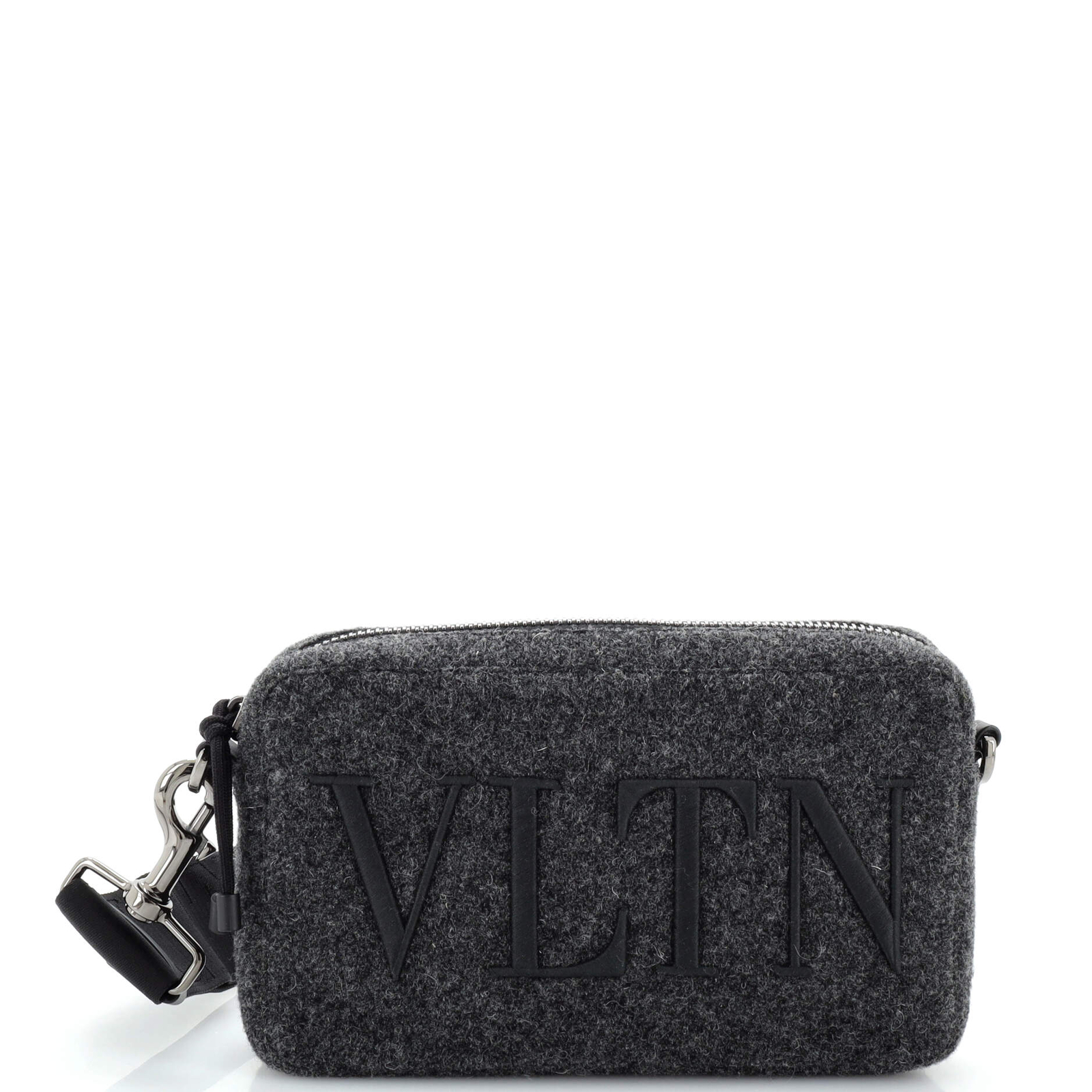 Valentino Garavani VLTN Camera Crossbody Bag Felt Sma… - Gem