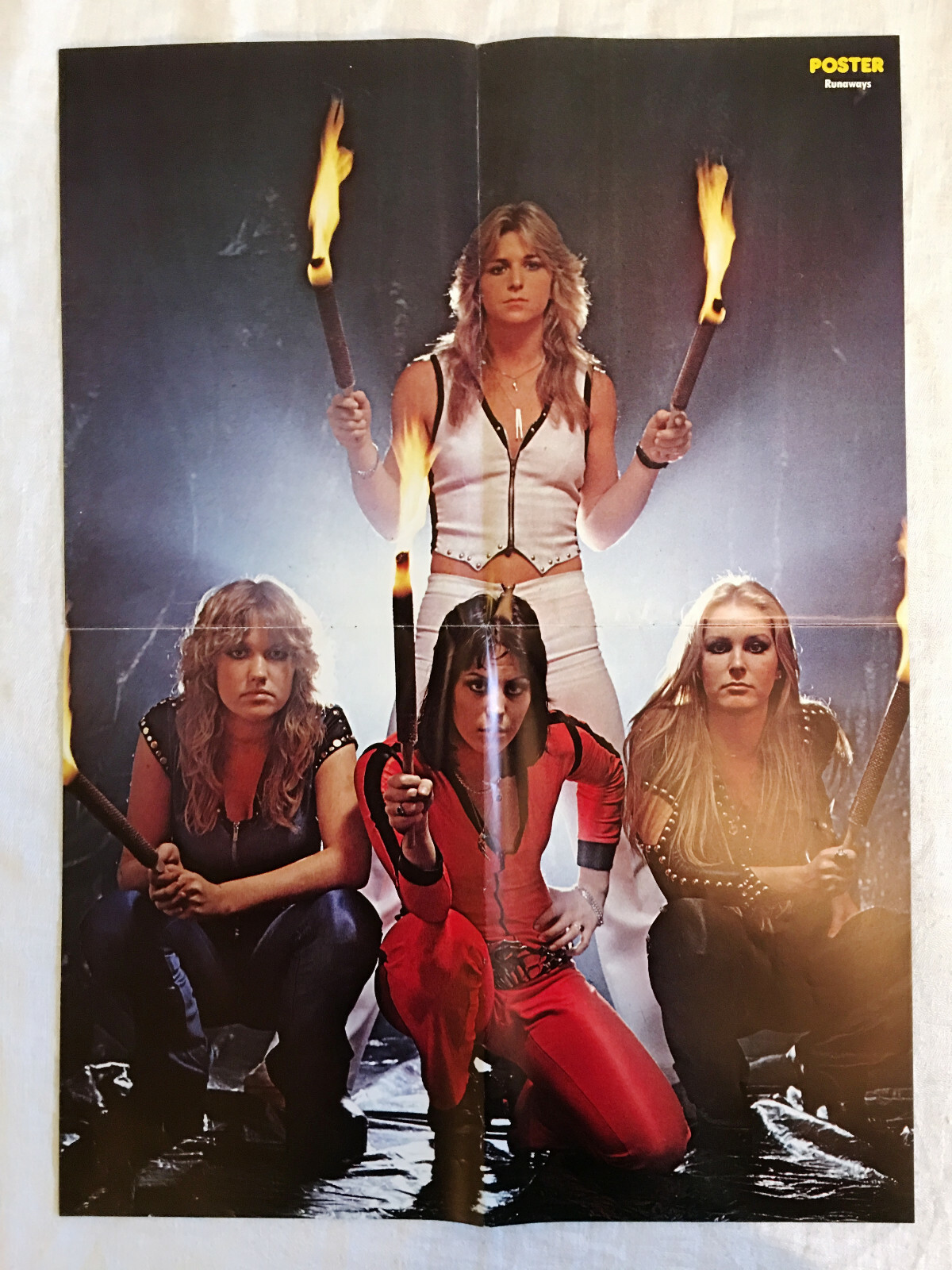 Runaways 1978 Joan Jett Lita Ford Vicki Blue Swedish Poster Magazine ...