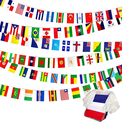 International Flag Banner 100 World International Countries Flags
