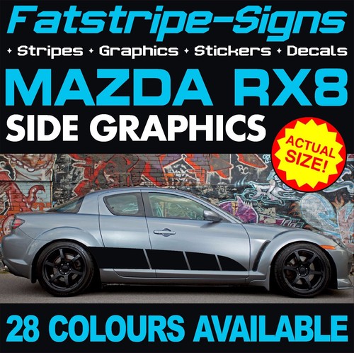 to fit MAZDA RX8 GRAPHICS DECALS STICKERS STRIPES CAR VINYL 1.3 COUPE ...
