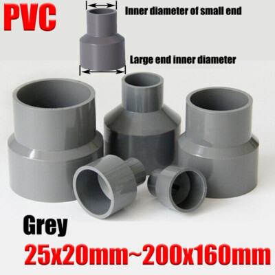 PVC Reducing Fitting Concentric Reducer Connector Socket Coupling Grey ...