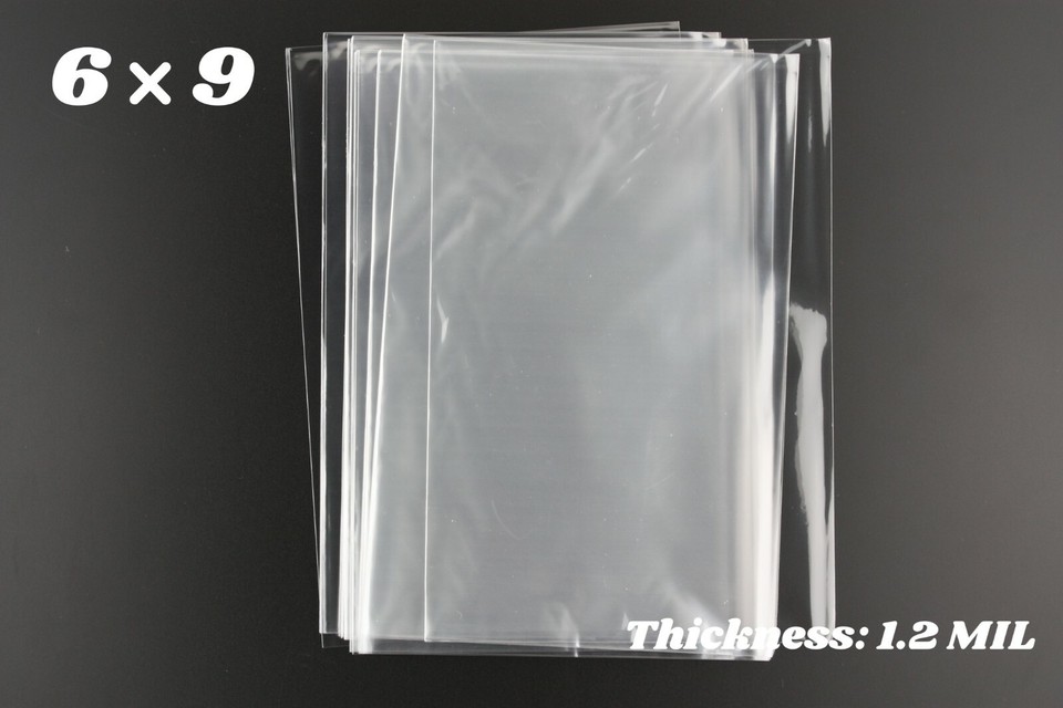 6x9 Clear Lay Flat Open TOP Plastic Poly Bags Packing Cello Cellophane ...