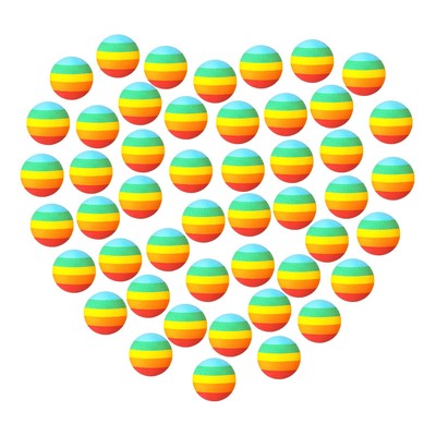 48 Pieces Popper Refill Balls, Rainbow Refill Bullet Balls, 1.1 Inch ...