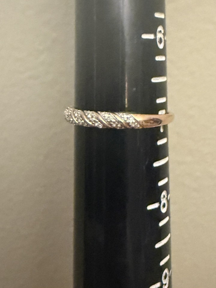 10k Rose Gold .417 Diamond-.07 tcw Band Fine Ring-Size 7 | eBay