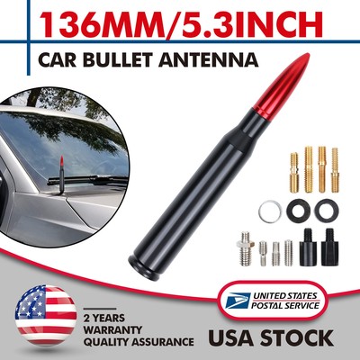 5.3 INCH 50 CALIBER SHORT BULLET ANTENNA RED BLACK FOR 2005-2014 FORD ...