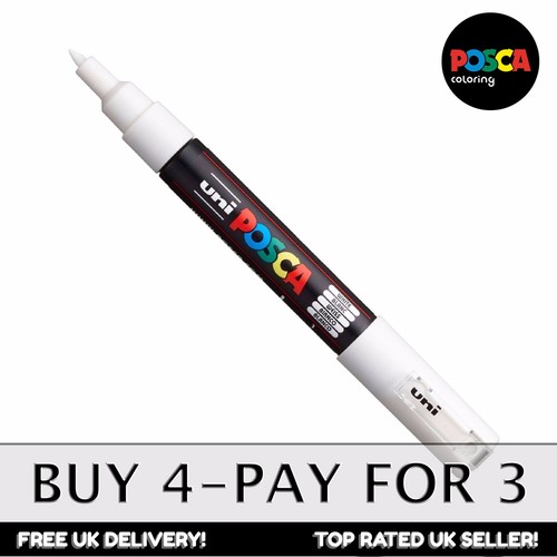 Posca PC-1M Marqueur Peinture Stylo - Tissu Verre Blanc X 1 - Buy 4 Pay ...