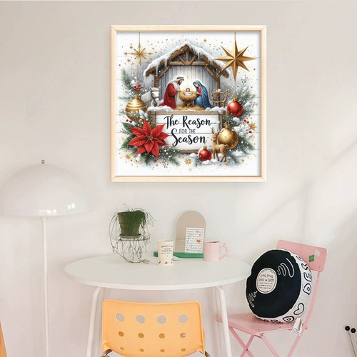 Full Embroidery Eco-cotton Thread 14CT Printed Jesus Cross Stitch Kit ...