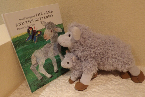 Kohls Cares THE LAMB AND THE BUTTERFLY BOOK Mama & Baby Lamb Gray Fuzzy ...
