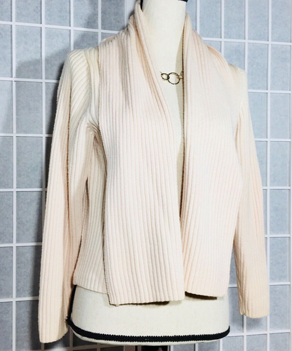 EILEEN FISHER PETITE WOMEN’S CARDIGAN 100% MERINO WOOL PETITE MEDIUM IVORY | eBay