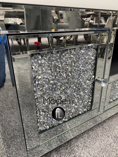 Luxury Mirrored Crushed Diamond TV Stand, Sparkle Glitz TV Unit, Up to ...