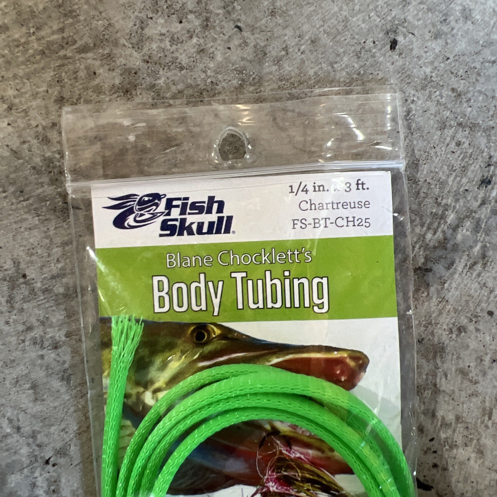 Chocklett's body Tubing Fish Skull 1/4"x 3ft Chartreuse | eBay