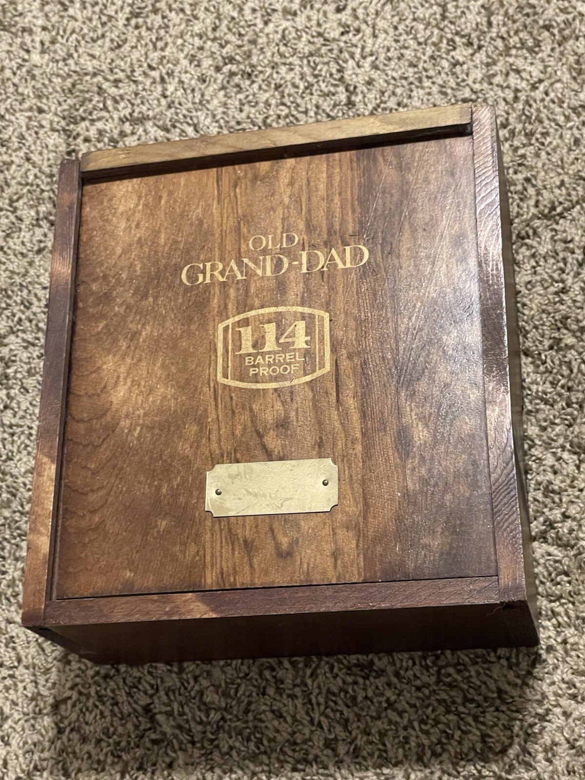 Old Grand Dad Bourbon Whiskey Wooden Box Only Double Bottle 101 Proof ...