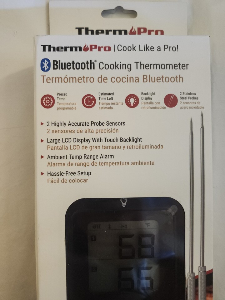 ThermoPro Wireless Meat Thermometer 650FT Bluetooth Dual Probes | eBay