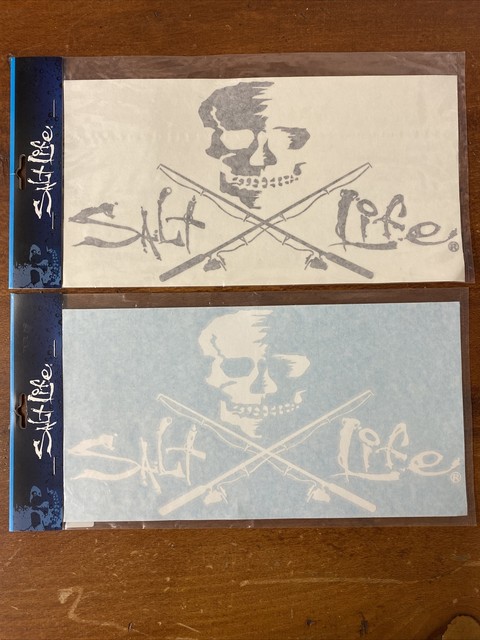 Salt Life Unisex Skull and Poles Decal Med Black Medium for sale online ...