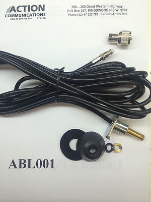 GME ABL001 5/16th Antenna Base and 4.5m lead with plug AM or UHF CB ...