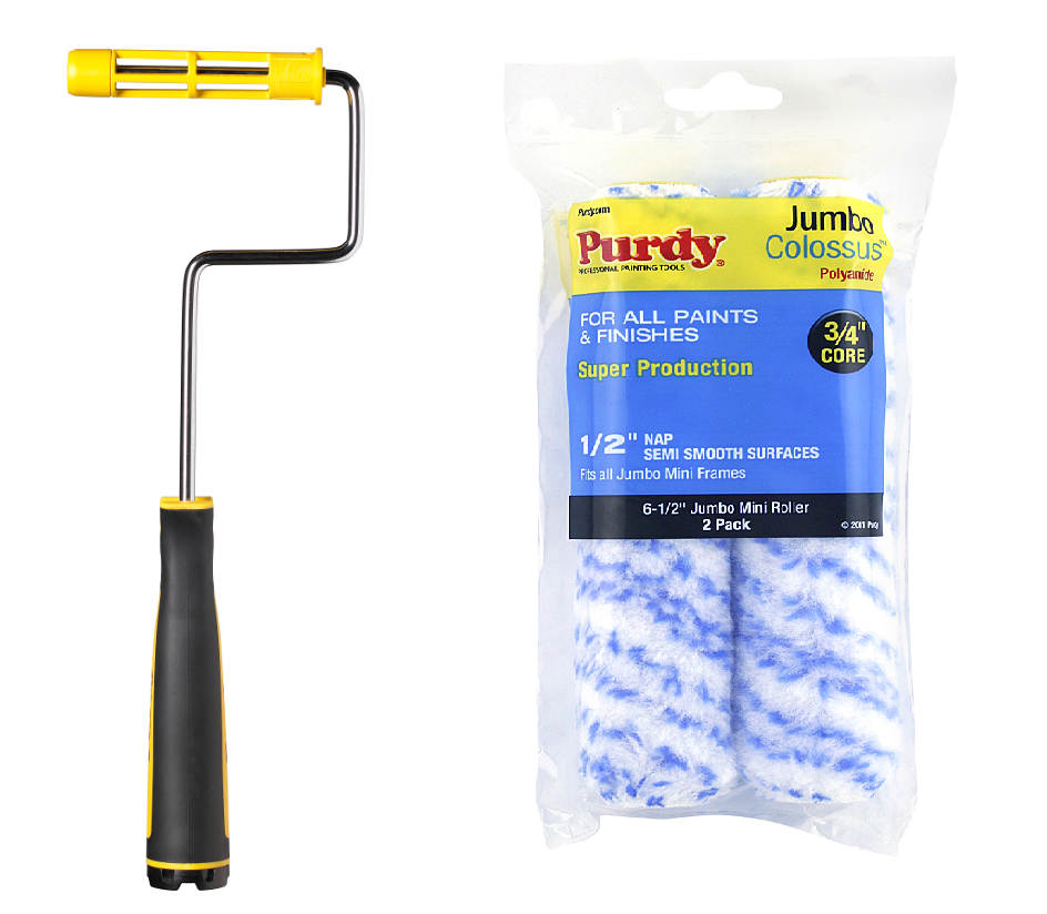 Purdy Jumbo MINI PAINT ROLLER FRAME including 6.5", 4.5" Paint Roller ...