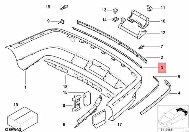 BMW 51127005947 Genuine OEM Factory Original Molding for sale online | eBay