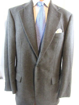 Andrew Fezza Cashmere /Wool Blend Gray Sport Coat, 3 Button Blazer, 42 ...