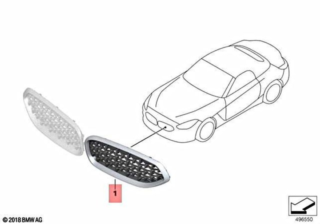 Genuine BMW Z4 M G29 Z4 M40i Roadster Grille Front Right 51138089868 ...