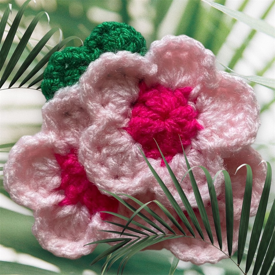 Crochet Flower Fridge Magnet Pink Sakura Cherry Blossom Decor ...