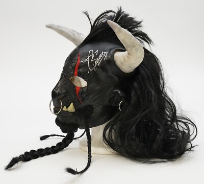 Black Taurus Signed Lucha Libre Mask BAS COA AAA ROH Impact Beast ...