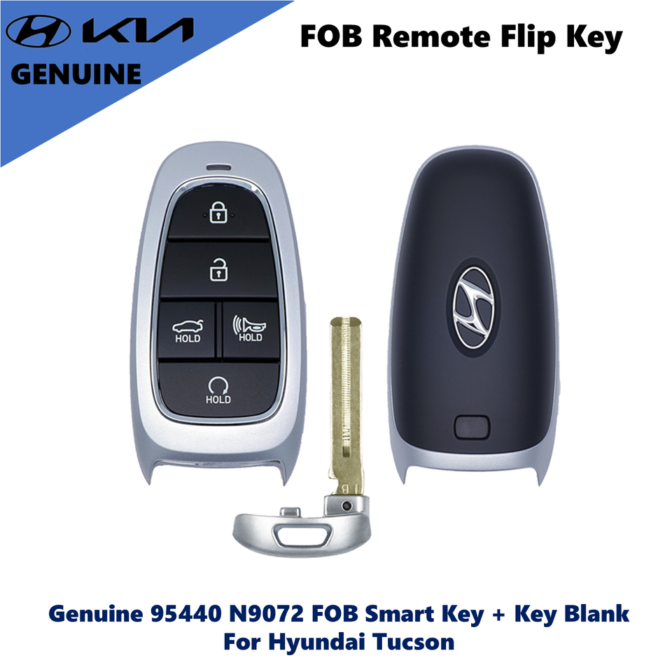 Genuine 95440 N9072 FOB 5B Smart Key + Key Blank for Hyundai Tucson ...