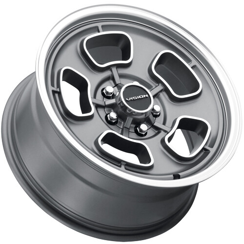 (Set of 4) Vision 148 Shift 17x8 5x4.5" +19mm Gunmetal Wheels Rims 17 ...