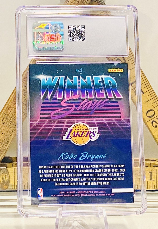 Kobe Bryant PANINI DONRUSS OPTIC WINNER STAYS📈#2 Lakers🏀2018 Csg 9 | eBay