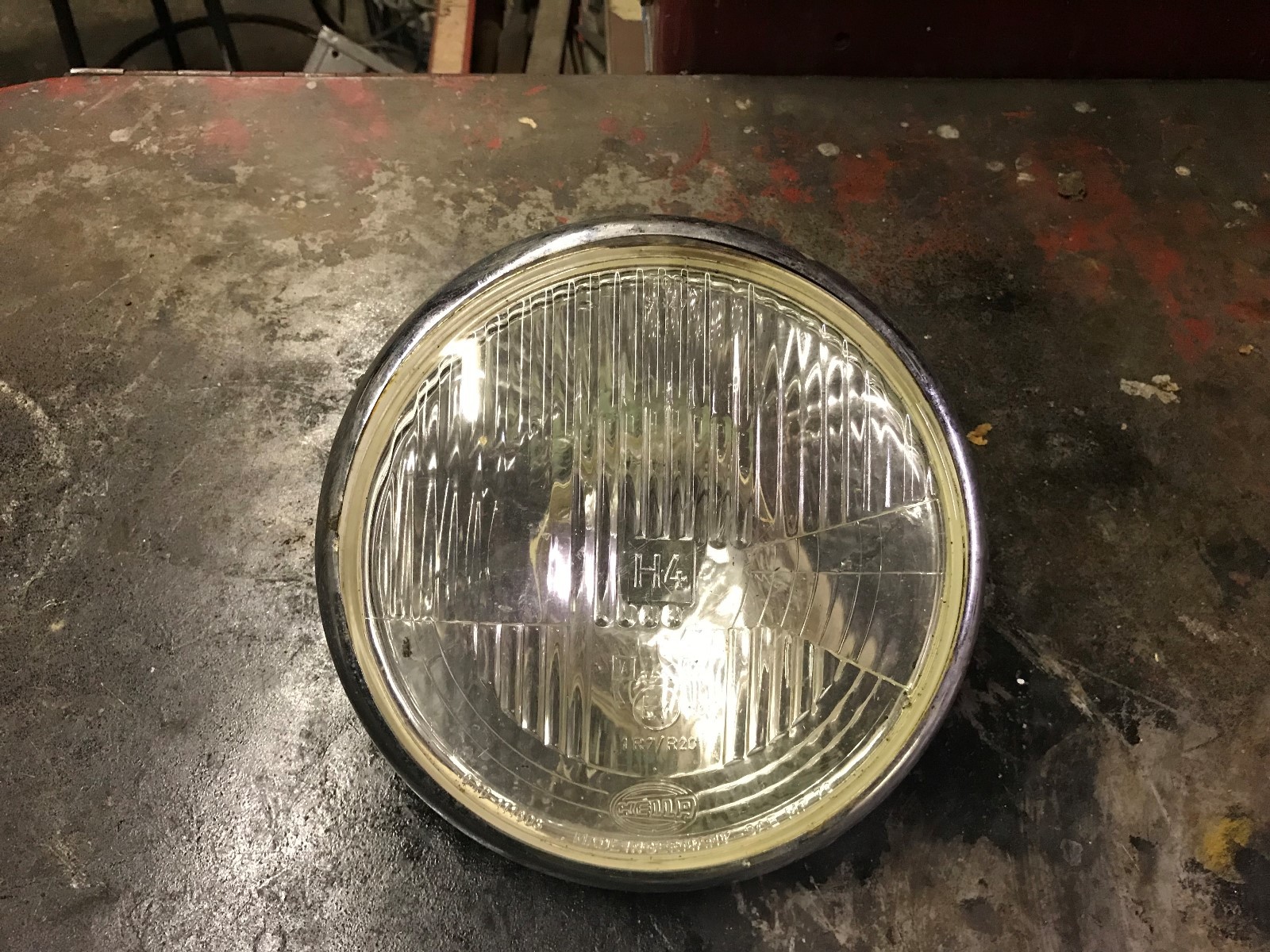 Vintage Hella H4 Headlight Ring Replaceable Bulb | eBay
