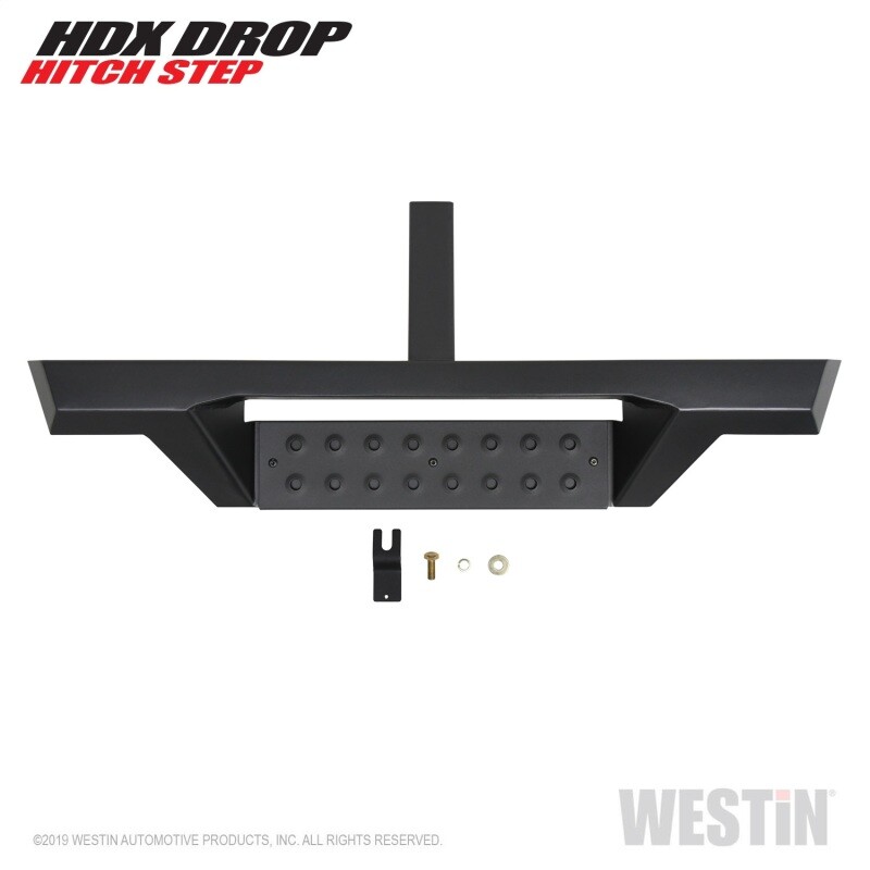 Drop Receiver Hitch Step Universal Black Aluminum Hitch Mounted Rear