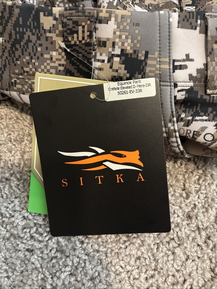 SITKA Equinox Pant, Color: Optifade Elevated II (50261-EV) | eBay