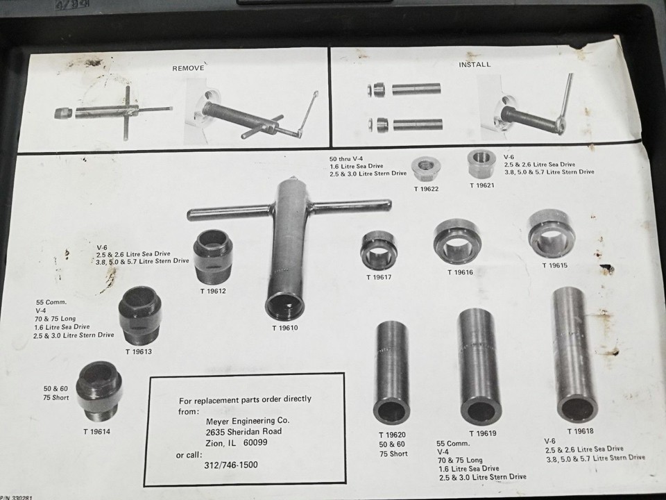 Outboard Prop Shaft Seal Puller Special Tool Yamaha Mercury Johnson Evinrude | eBay