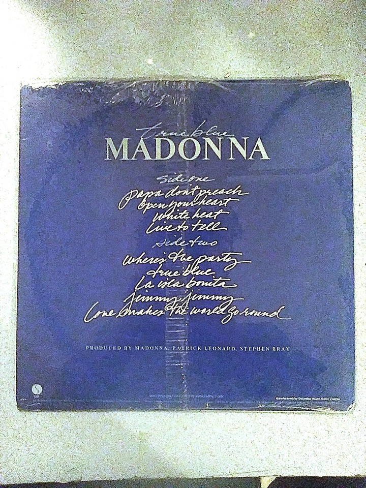 🔥sealed VINTAGE 1986 POP LP RECORD Madonna True Blue NO UPC Columbia ...