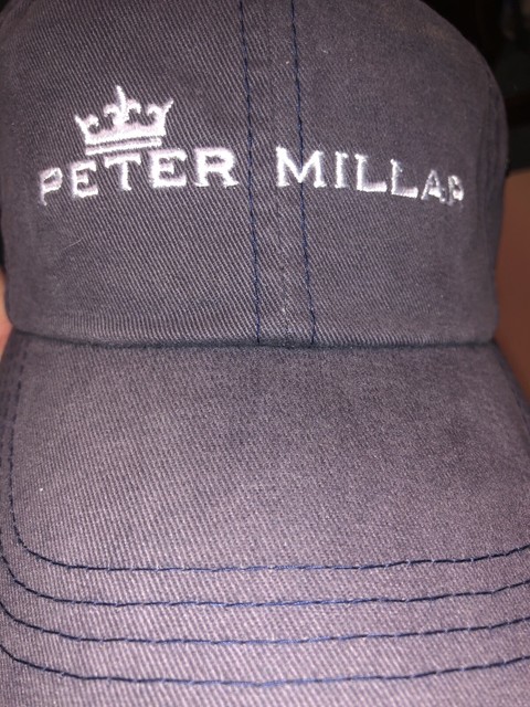 Peter Millar Adjustable Strap Back Golf Hat Mc0h01 Navy Blue Cotton Dad ...