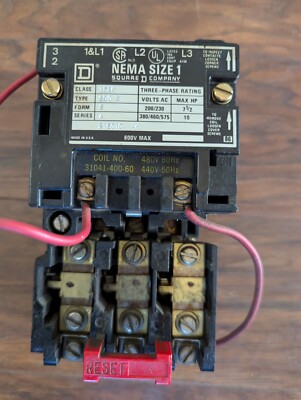 Class 8536 Type SC03 Square D Motor Starter Size 1 Series A | eBay