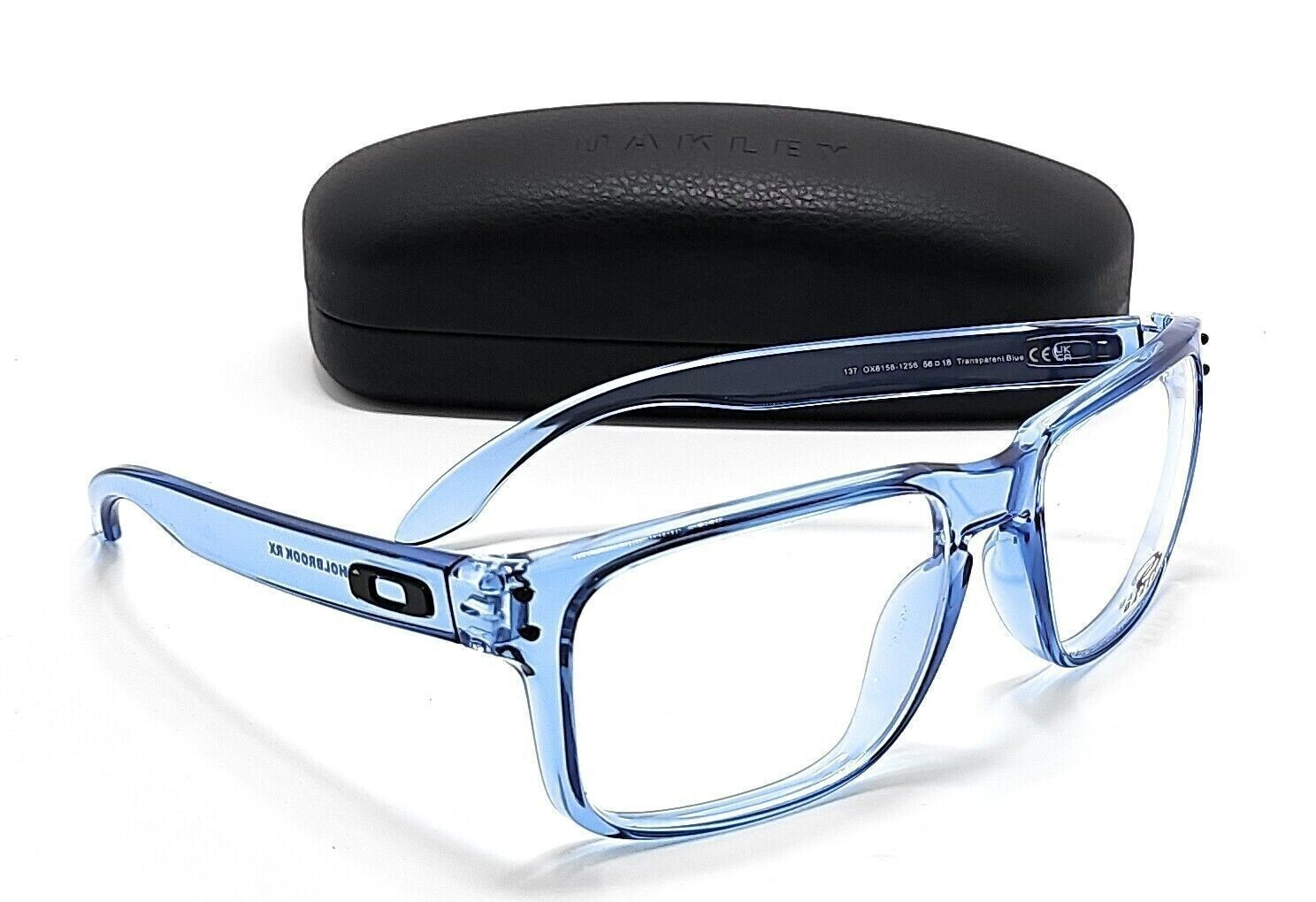 Oakley Holbrook RX OX8156-1256 Transparent Blue Square Unisex Eyeglass ...