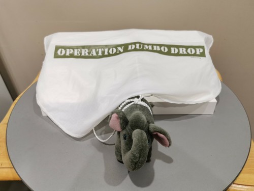 Disney Operation Dumbo Drop 8" Promotional Plush Elephant w/ Parachute ...