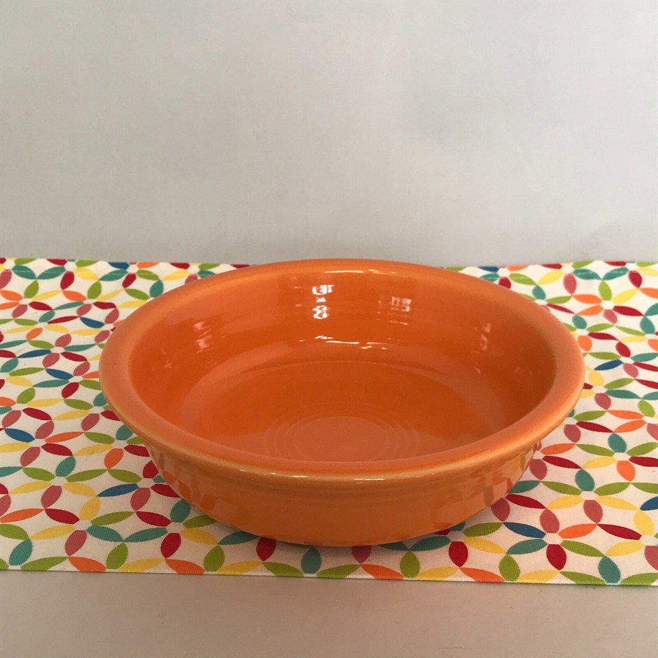 Fiestaware Tangerine Medium Bowl Fiesta Retired Orange 19 oz Cereal ...