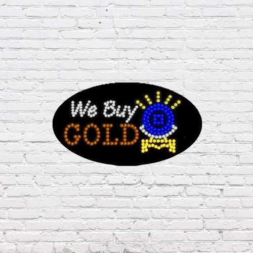 LED We Buy Gold | Light-up Sign | 15"H x 27"W x 2"D | eBay